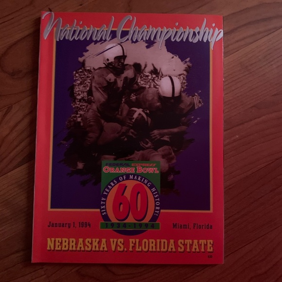 fsu | Other | 994 National Championship Program Fsu Vs Nebraska | Poshmark